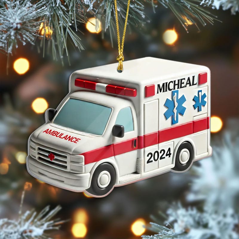 Ambulance Christmas Decorations - Etsy