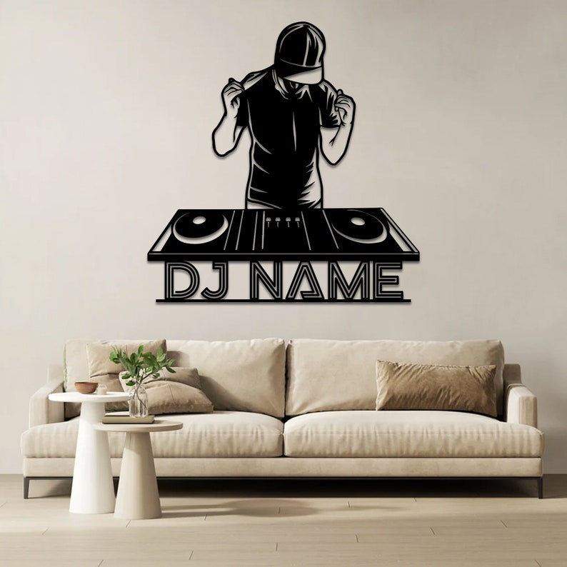 Personalized Name DJ Metal Sign With Led Lights, Custom DJ Gifts ...
