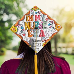 Personalized Nurse Graduation Cap Topper, RN Grad Cap Topper, Custom ...