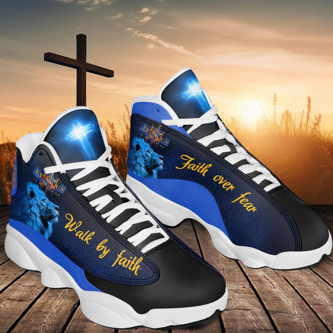 Faith Over Fear Jesus Shoes, Christian Gifts, God Sneakers, God Running ...