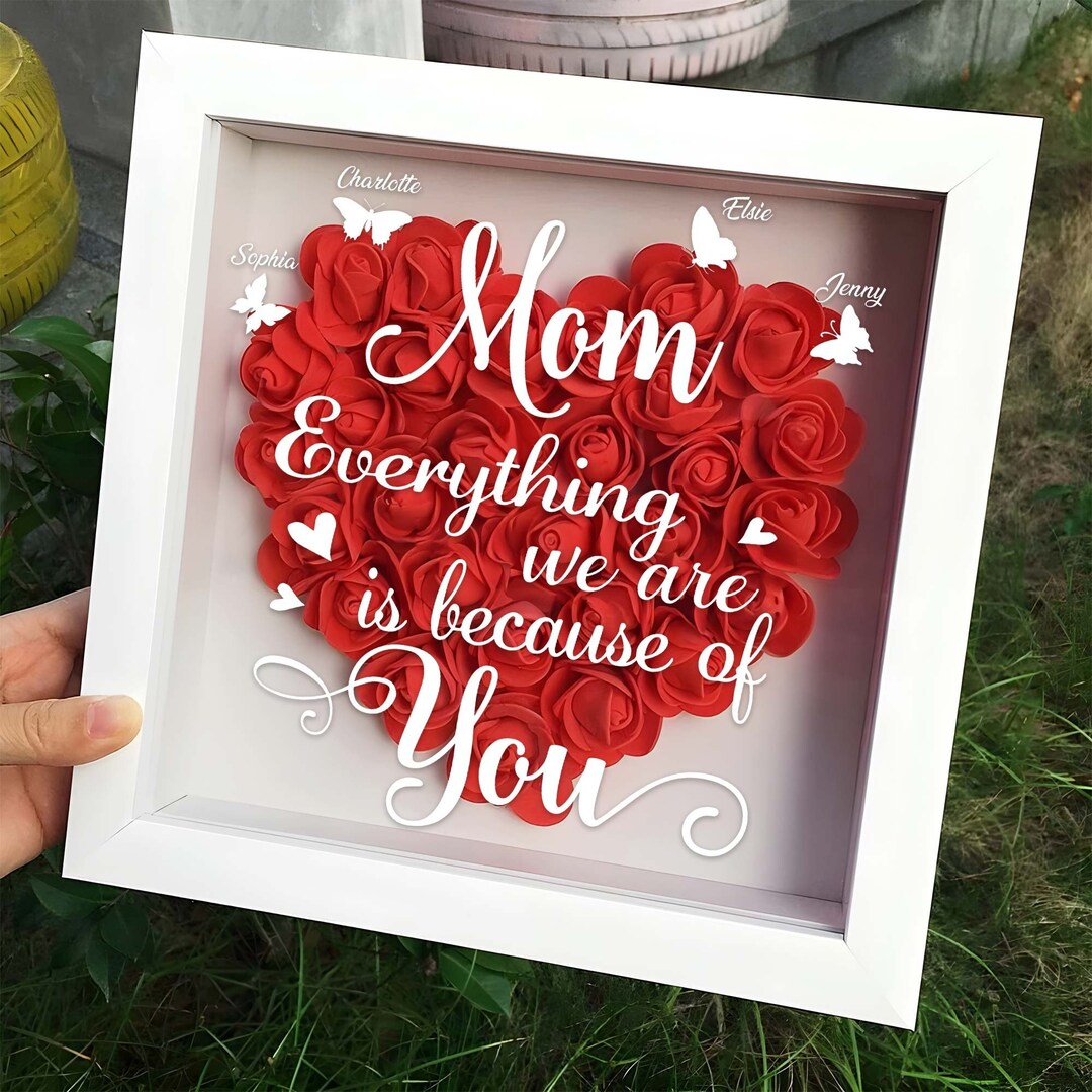 Personalized Mom Everything We Are is Because of You Shade Flower Box ...