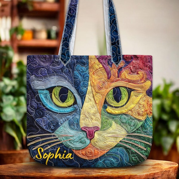 Cat Canvas Handbags - Etsy