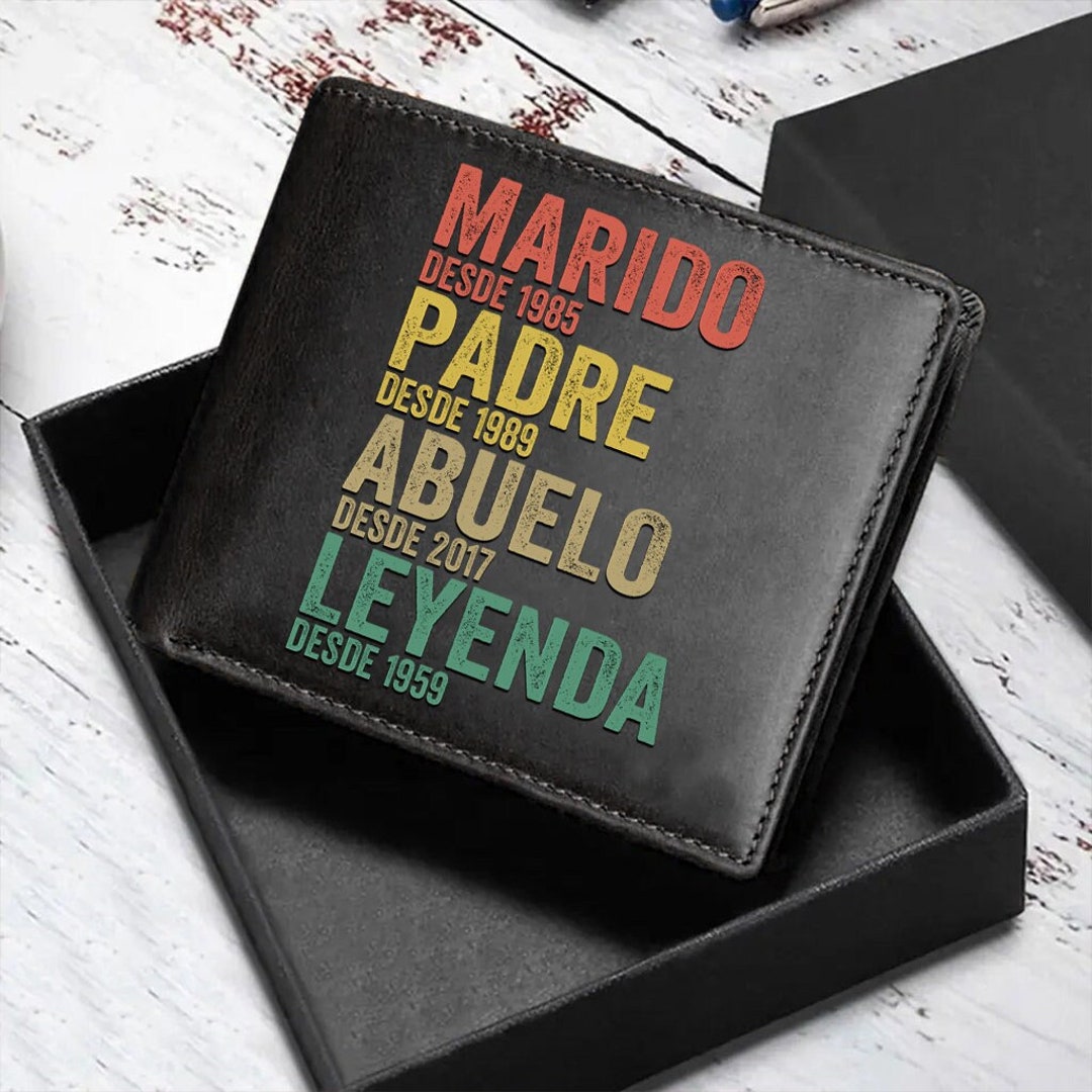 Personalized Father's Day Wallet for Spanish Mexican Grandpa, Dia Del ...