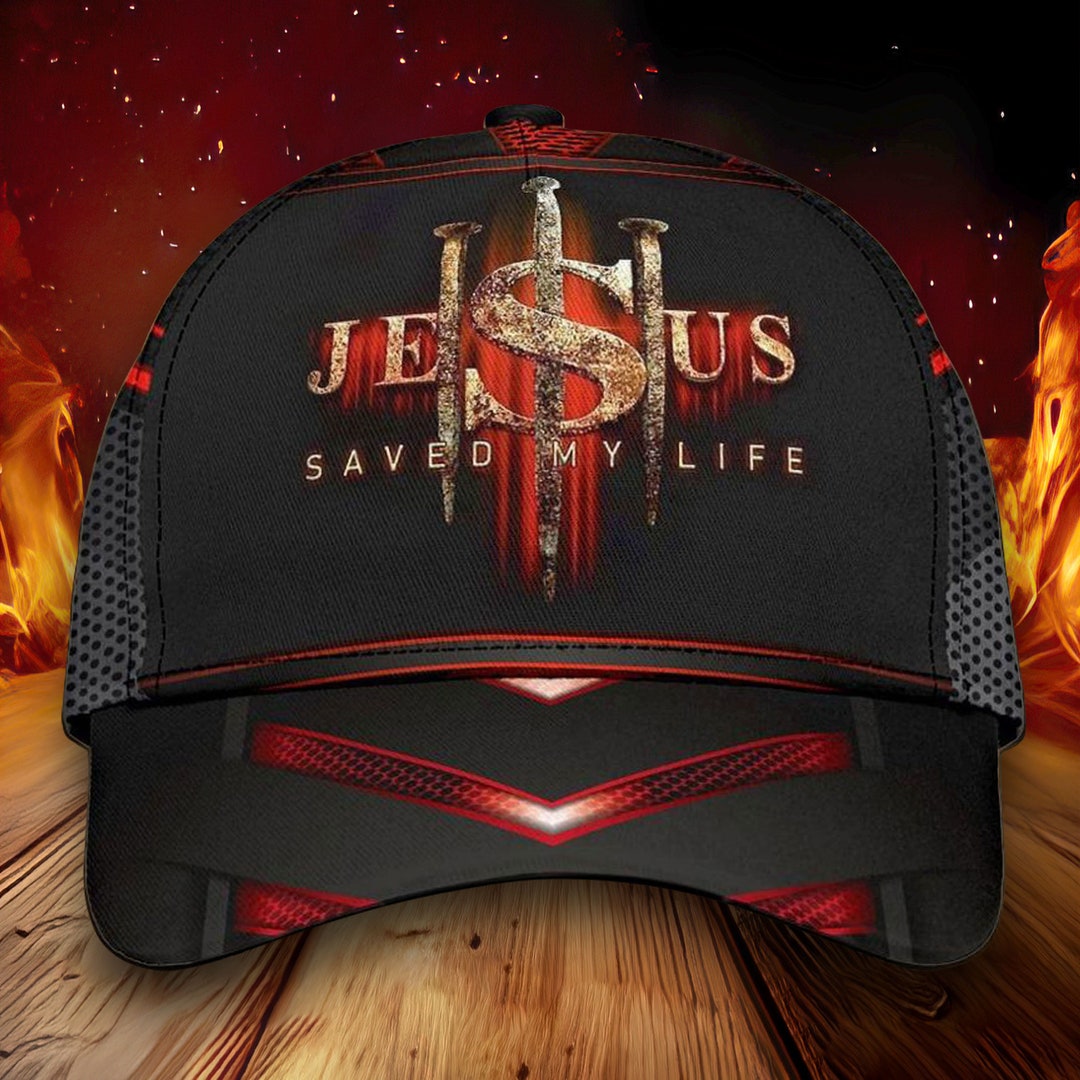 Jesus Saved My Life Cap, Jesus Hat, Jesus Christain Hat, Cross Hat ...