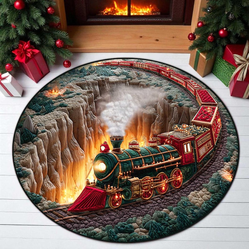 Christmas Carpet Train - Etsy