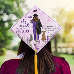 Personalized Veterinarian Graduation Cap Topper, Vet Tech Grad Cap ...