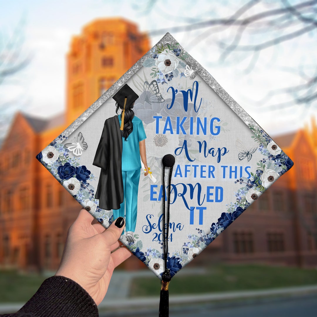 Personalized Nurse Graduation Cap Topper, RN Grad Cap Topper, Custom ...