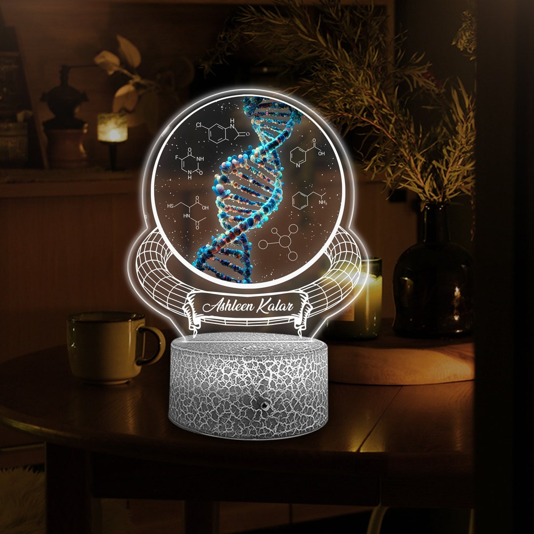 Personalized DNA Science 3D Lamp, Biology Science Gift Decor for Nurse ...