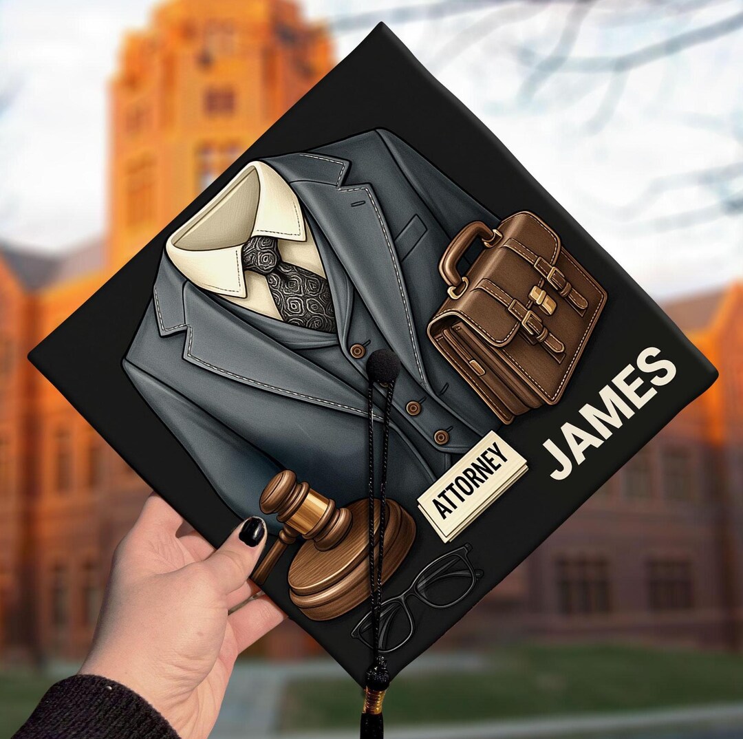 Custom Lawyer Student Cap Topper Gift for Him/ Son/ Boy Friend ...