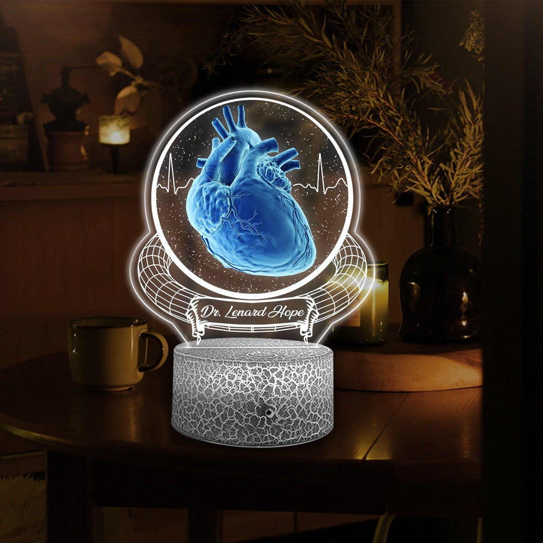 Personalized Cardiologist 3D Lamp, Medical Student Graduation Gift ...