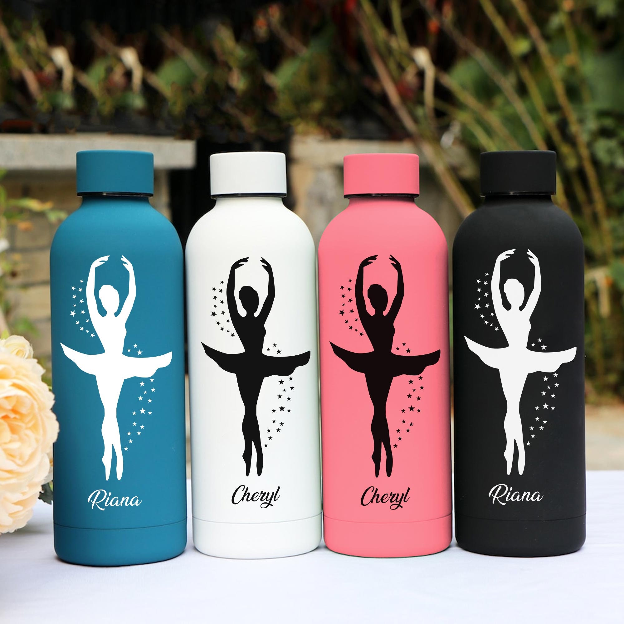 Personalized Name Ballet Water Bottle Ballerina 17 OZ Water - Etsy