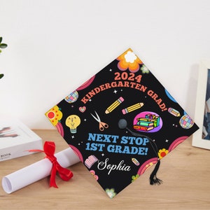 Personalized Kindergarten Graduation Cap Topper, Next Stop 1st Grade ...