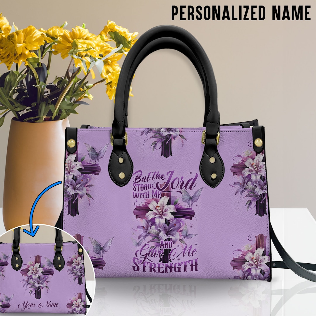 Custom Name Jesus Women’s Leather Handbag With Handle, Personalized ...