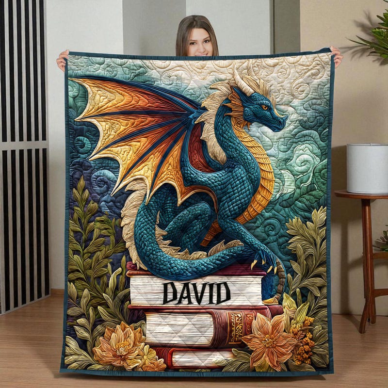 Floral Dragon Blanket - Etsy UK
