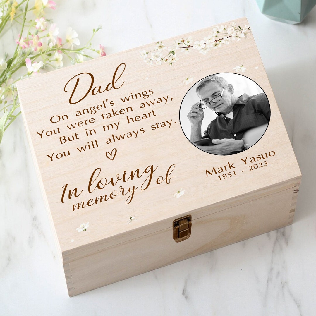 Personalized Memorial Memory Keepsake Box, Remembrance Gift, in Loving ...