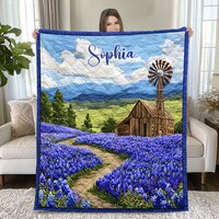 Texas Bluebonnet Quilt Block Pattern: Flower Quilt (digital Download ...