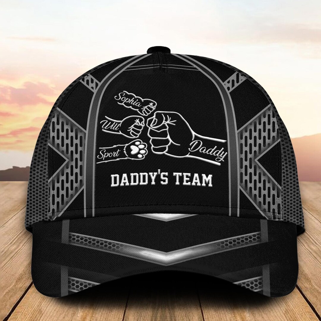 Personalized Dad With Kids Names Cap, Gift for Father, Grandfather ...