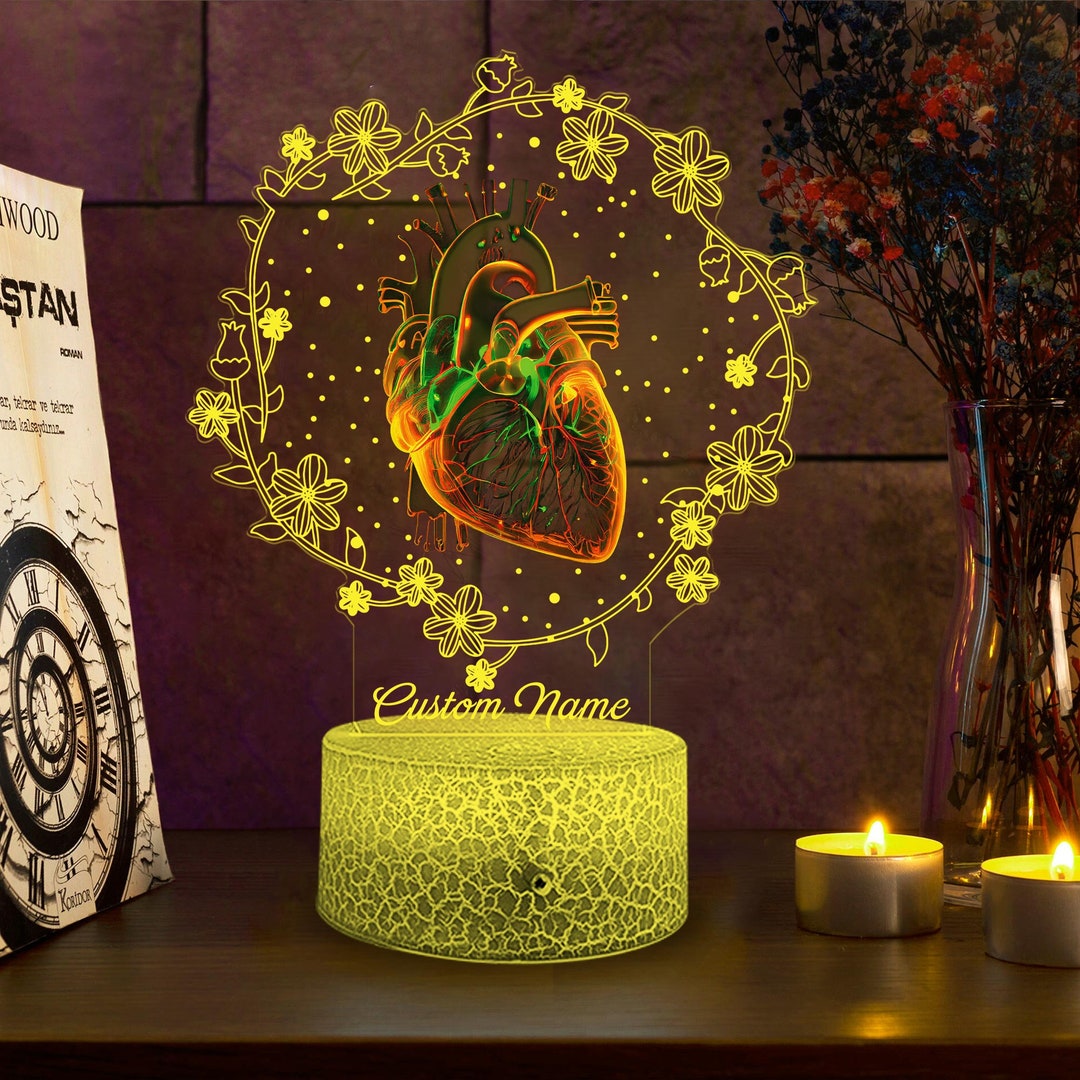 Personalized Cardiologist 3D Lamp Medical Student Graduation - Etsy