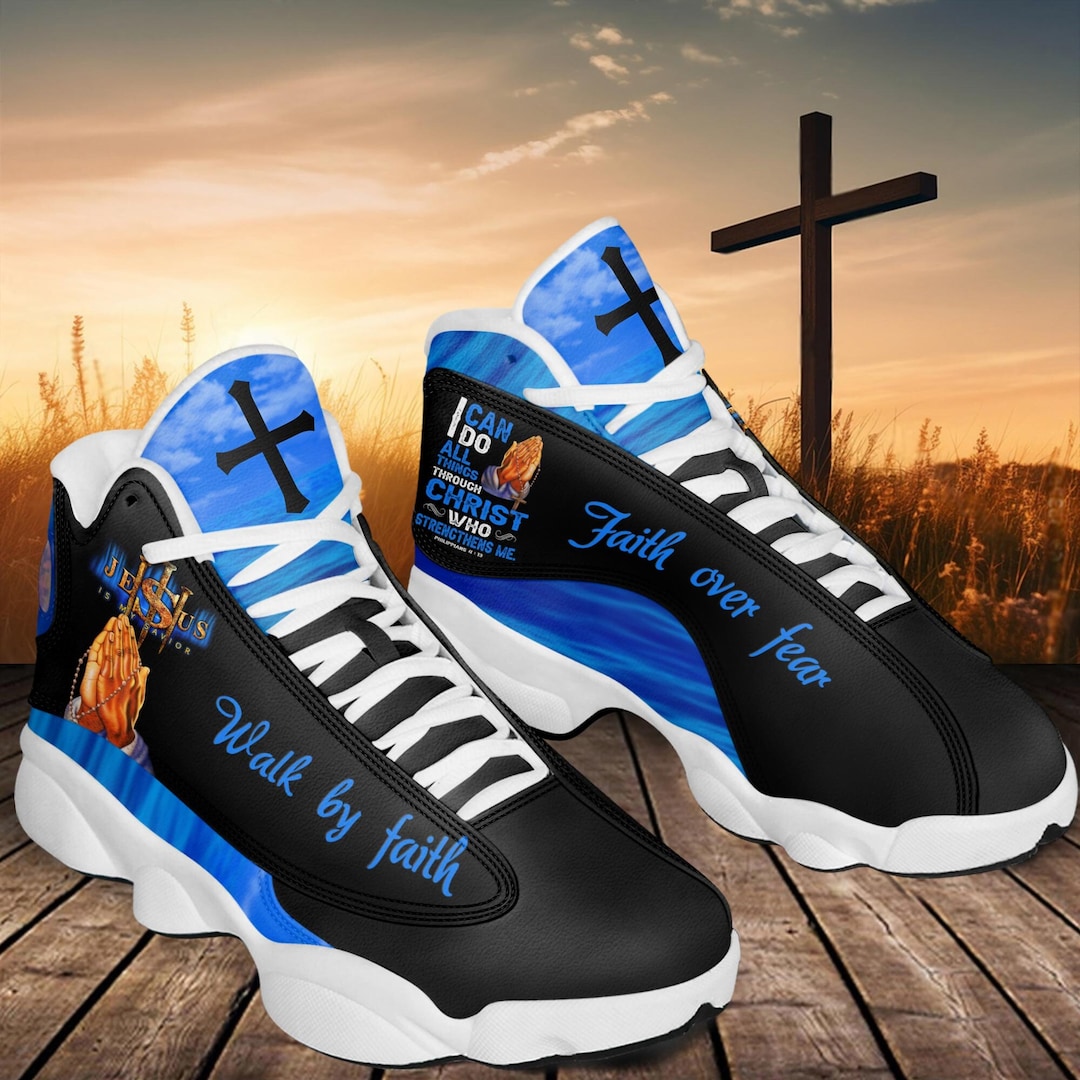 Faith Over Fear Jesus Shoes, Christian Gifts, God Sneakers, God Running ...
