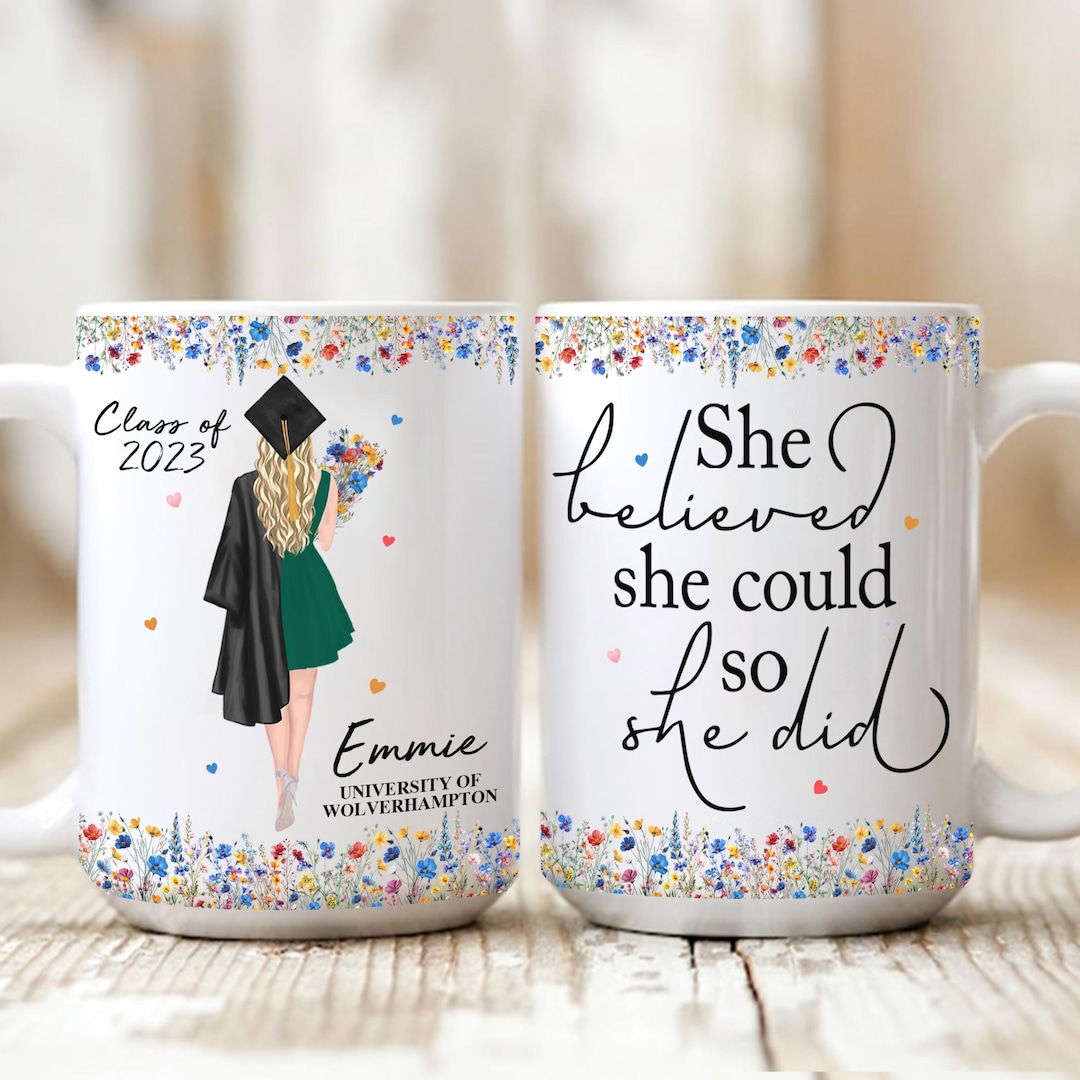 Custom Graduation Mug Gift, Grad School Gift, Masters Student, Masters ...