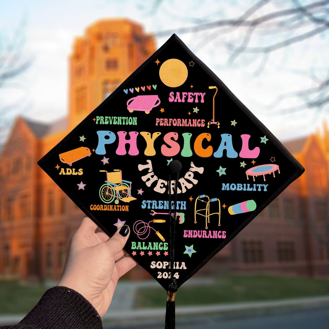 Personalized Physical Therapy Graduation Cap Topper, Physical Therapist ...
