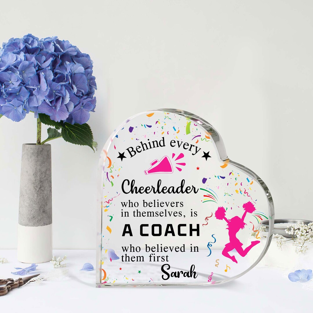 Personalized Cheerleader Heart Acrylic Plaque, You Are Greatly ...