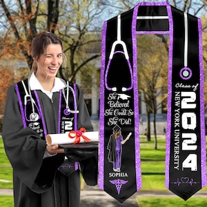 Personalized Nursing Graduation Stoles, Nursing Sash Graduation, Class ...