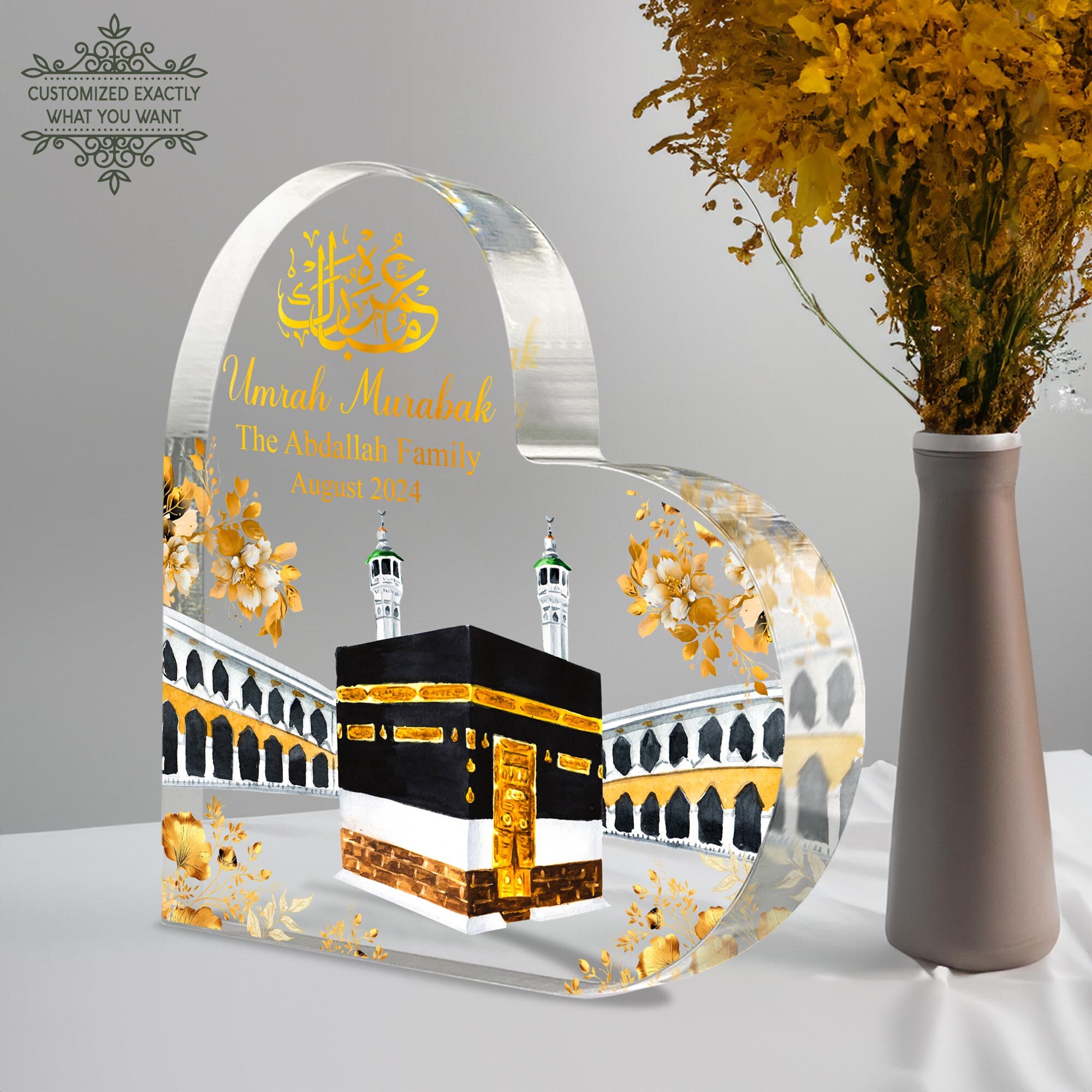Personalized Umrah Mubarak Cake Topper for Cake Decoration, Umrah ...