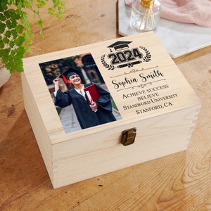 Personalized Photo Graduation Memory Keepsake Box, Custom Graduation ...