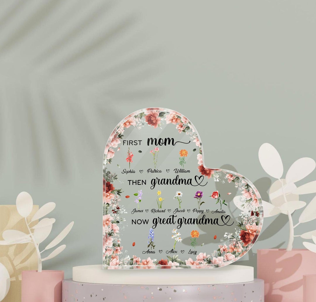 Personalized First Mom Then Grandma Now Great Grandma Birth Month ...
