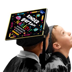 Personalized Kindergarten Nailed It Graduation Cap Topper, Kindergarten ...