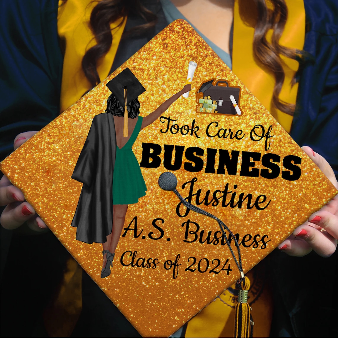 Personalized Business Graduation Cap Topper, Custom Gift for Business ...