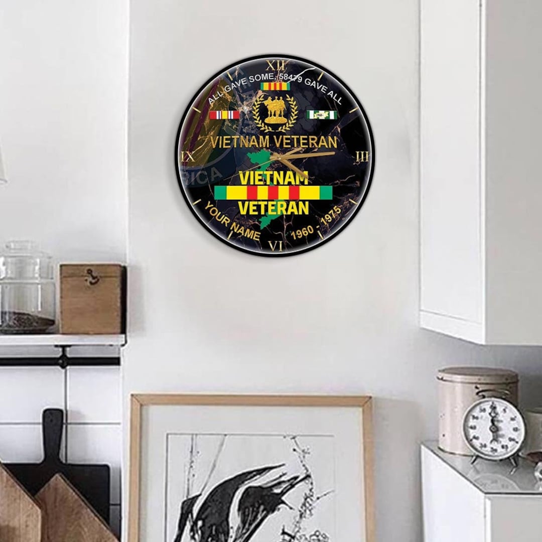 Personalized All Gave Some 58479 Gave All Vietnam Veteran Wall Clock ...