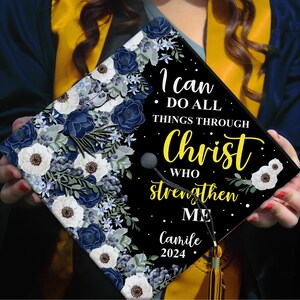 Personalized God Bible Verse Cap Topper, I Can Do All Things Through ...