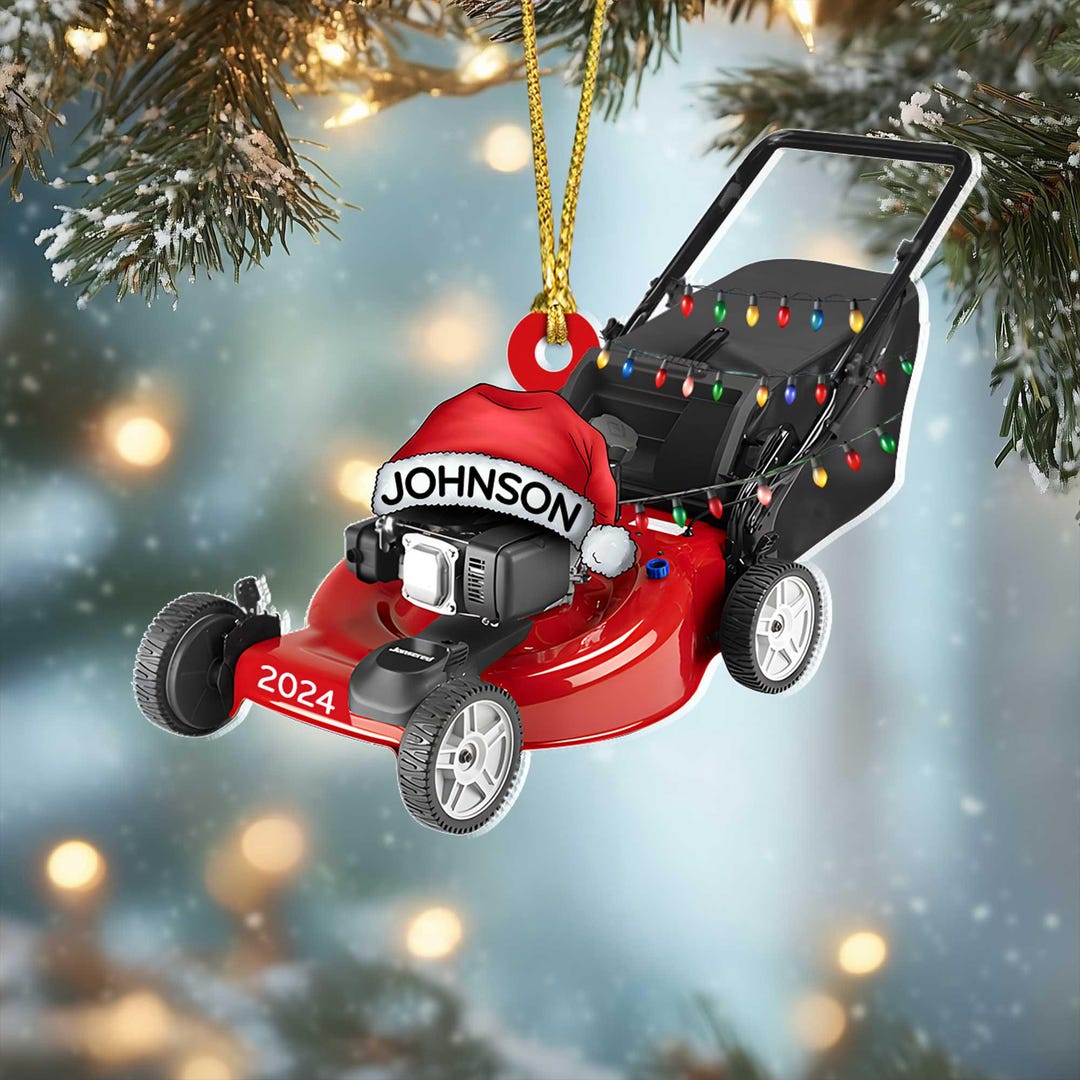 Personalized Lawn Mowers 2D Flat Ornament, Custom Riding Mowers ...