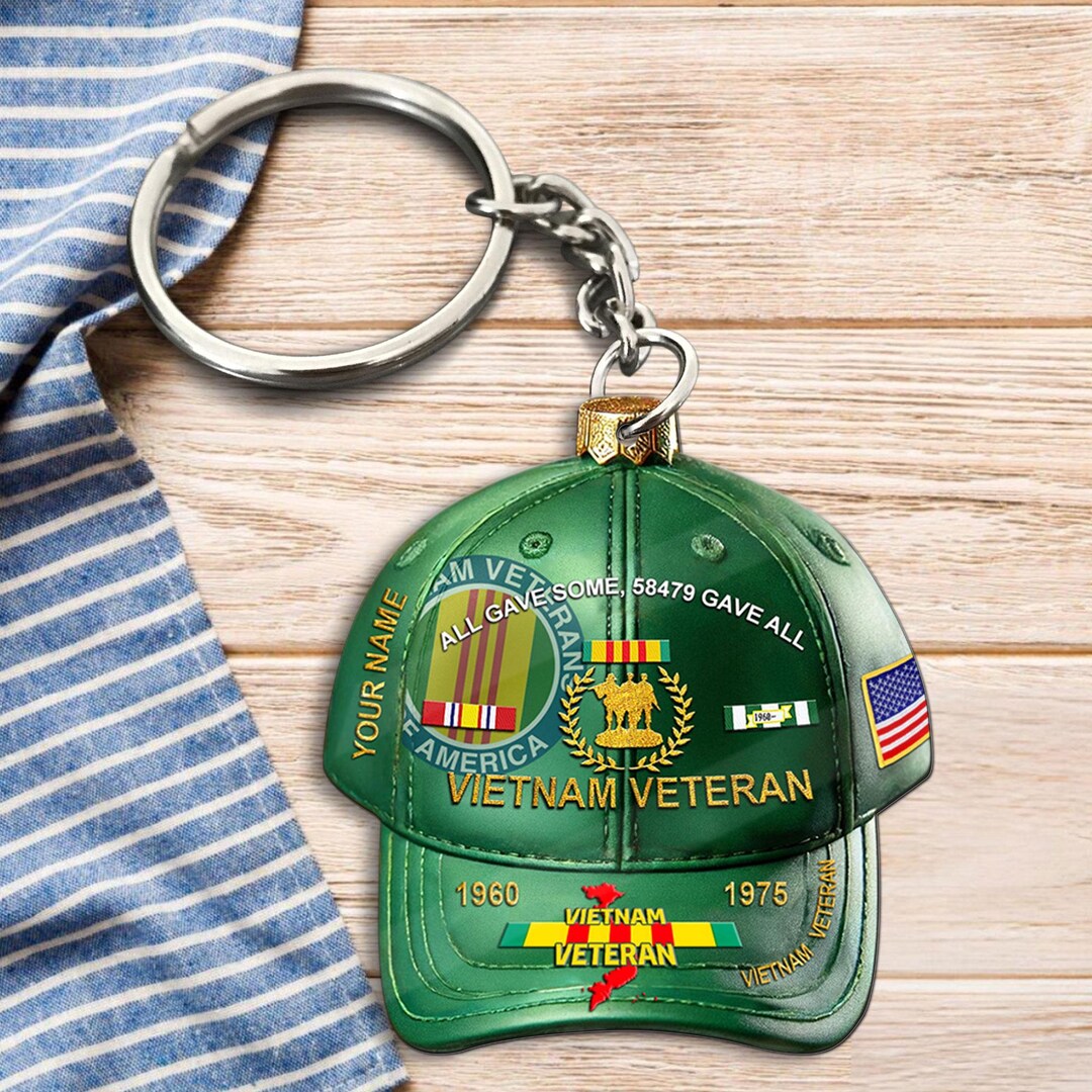 Custom All Gave Some 58479 Gave All Vietnam Veteran Keychain, Proud ...