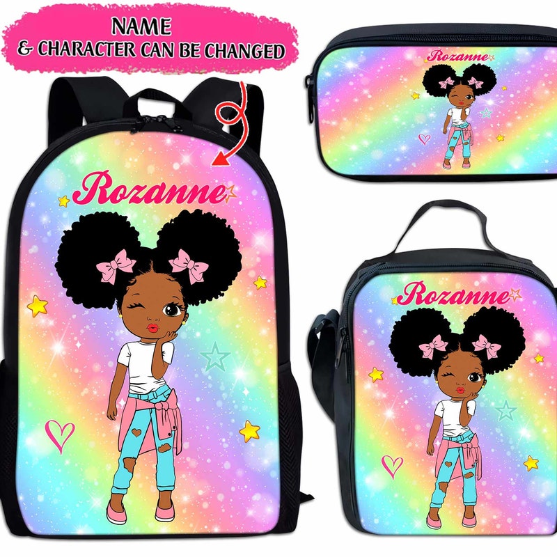Black Girls School Bags - Etsy