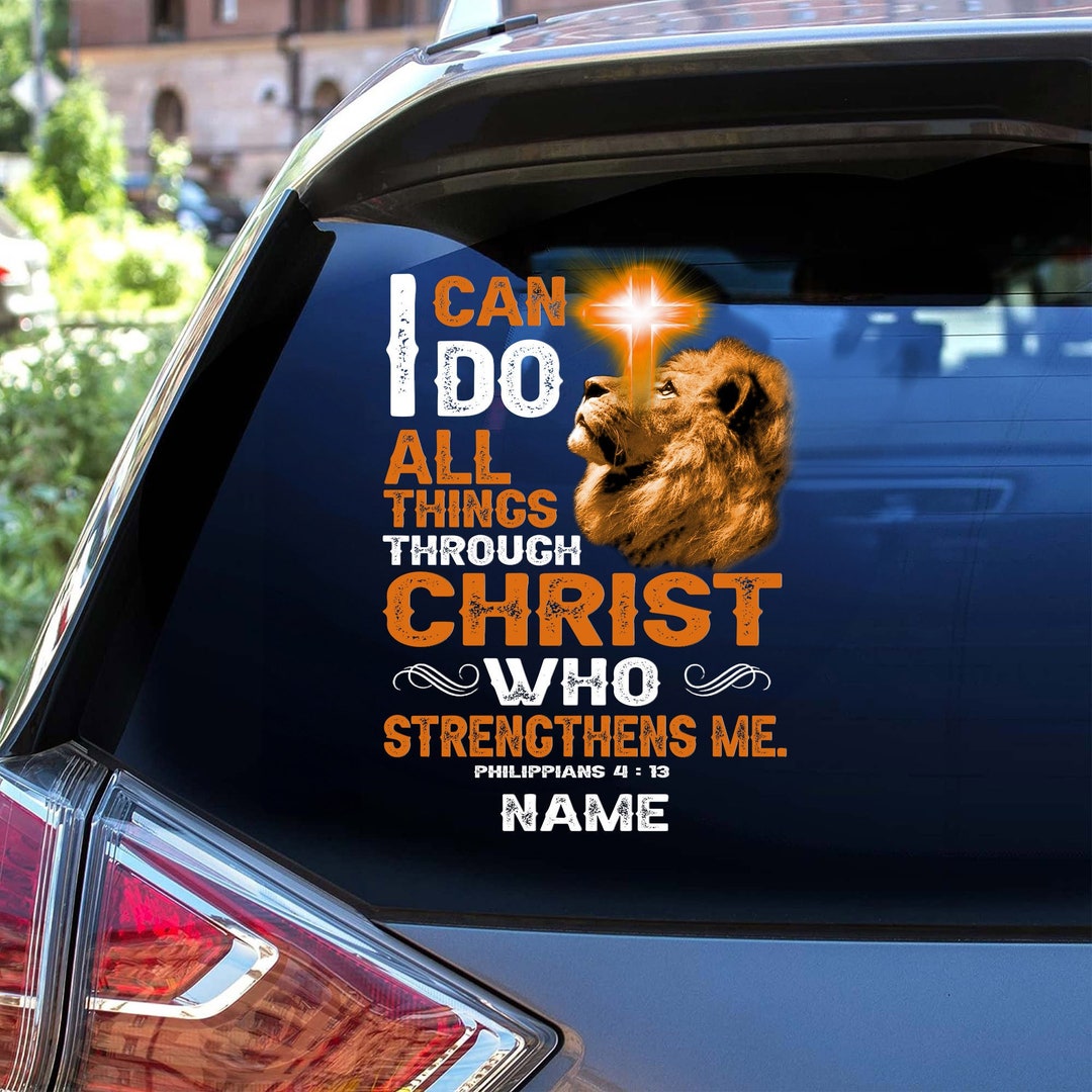 Jesus Car Decal, Christian Decal, Christian Car Decal, Jesus Car ...