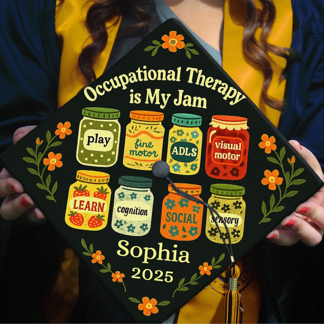 Personalized Occupational Therapy Graduation Cap Topper, Occupational ...