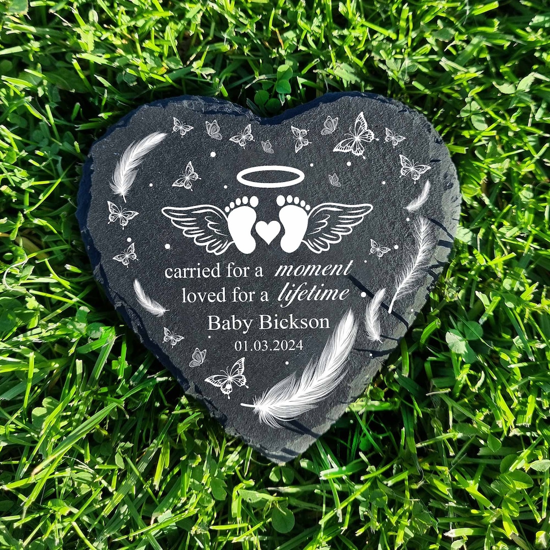 Personalized Baby Loss Memorial Stone for Indoor, Outdoor, Miscarriage ...