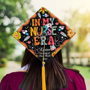 Personalized Nurse Graduation Cap Topper, RN Grad Cap Topper, Custom ...