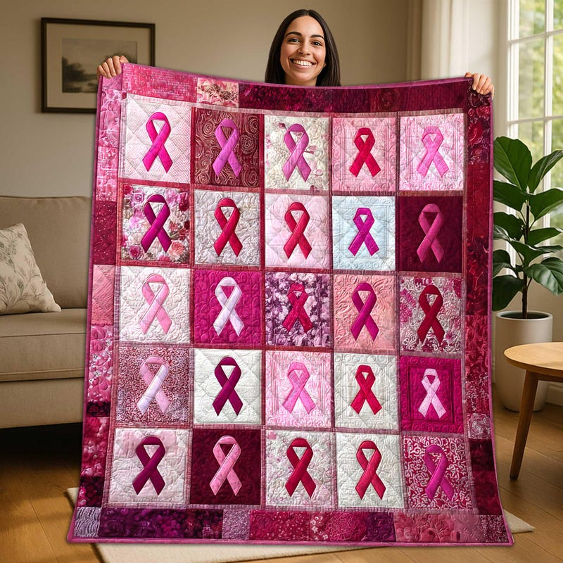 Breast Cancer Quilt - Etsy