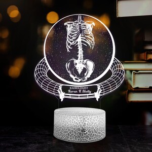 Custom Radiologist 3D Lamp, Rad Tech Graduation Gift, Decor for Doctor ...