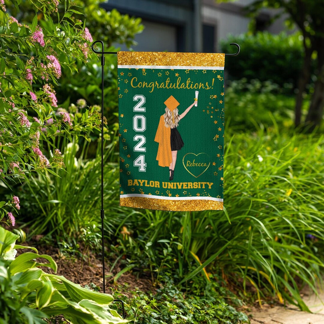 Personalized Graduation Flag, Graduate Yard Sign, College Graduation ...