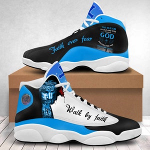 Faith Over Fear Jesus Shoes, Christian Gifts, God Sneakers, God Running ...