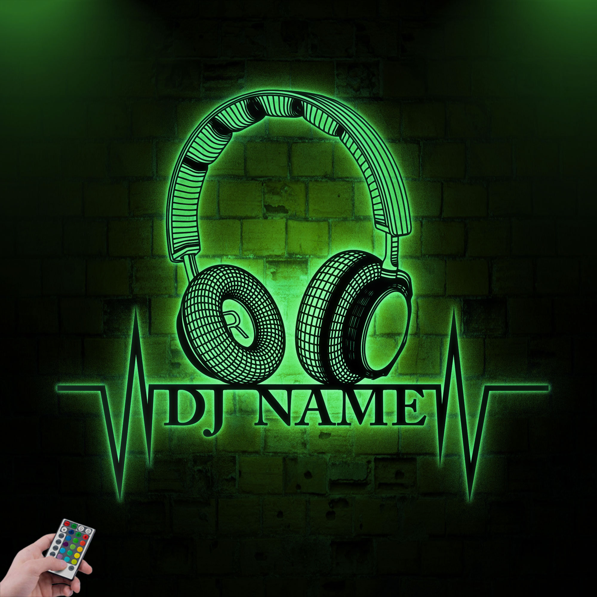 Personalized Name DJ Metal Sign With Led Lights, Custom DJ Gifts ...