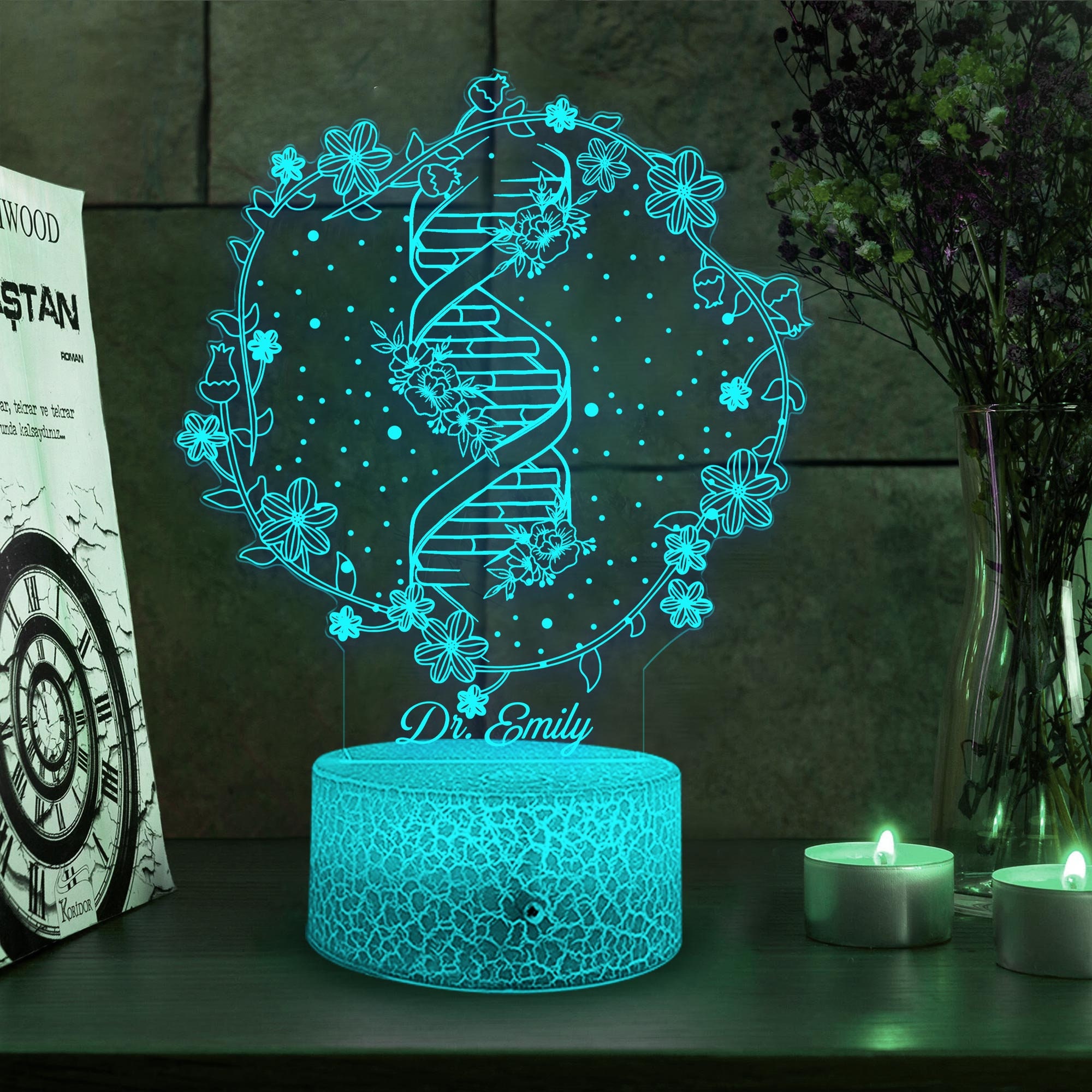 Personalized DNA Science 3D Lamp Biology Science Gift Decor - Etsy
