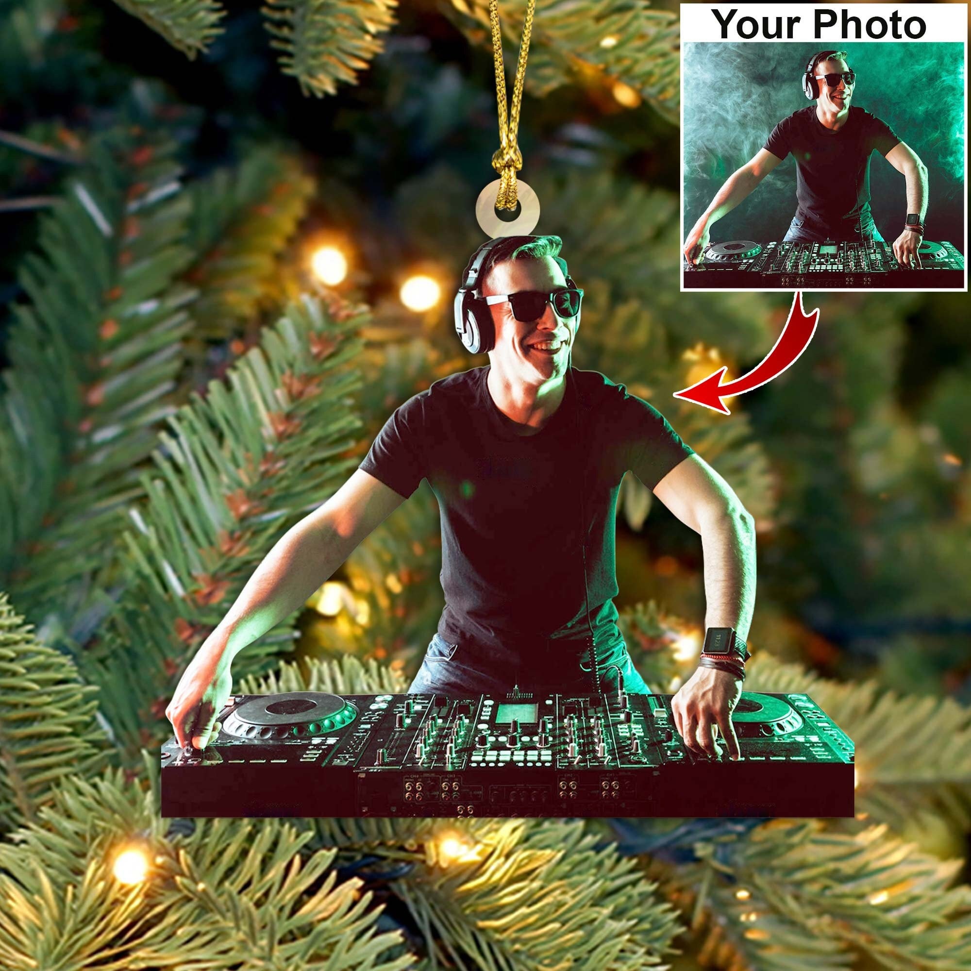 Personalized Photo DJ Controller Ornament, Christmas Gifts for DJ, DJ ...