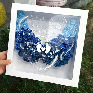 Personalized Baby Memorial Flower Shadow Box, Infant Loss Gift ...