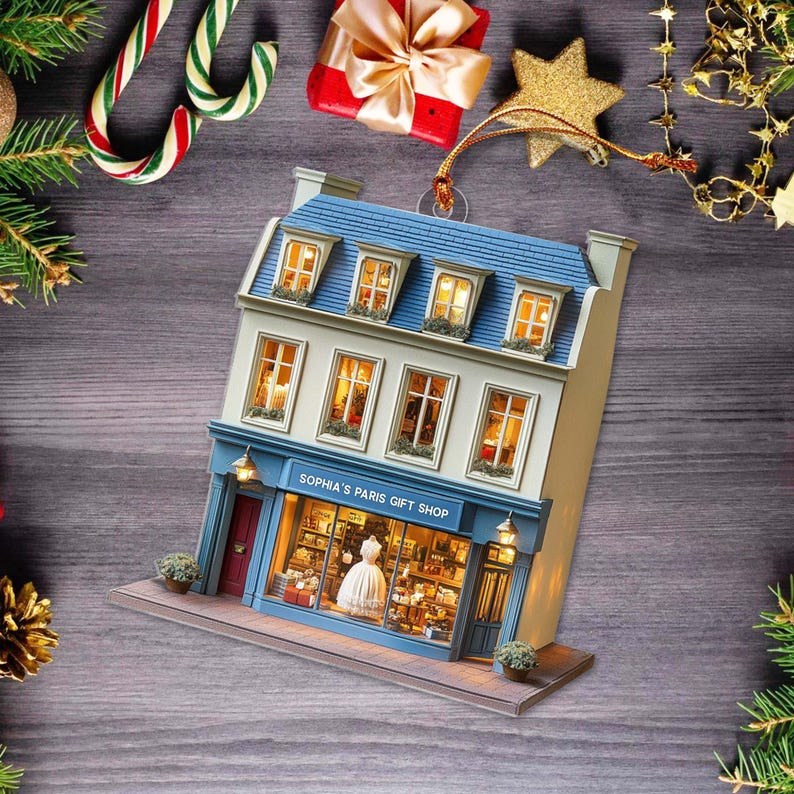 2D Flat Paris House Acrylic Ornament 2025 – Personalized Gift Shop ...